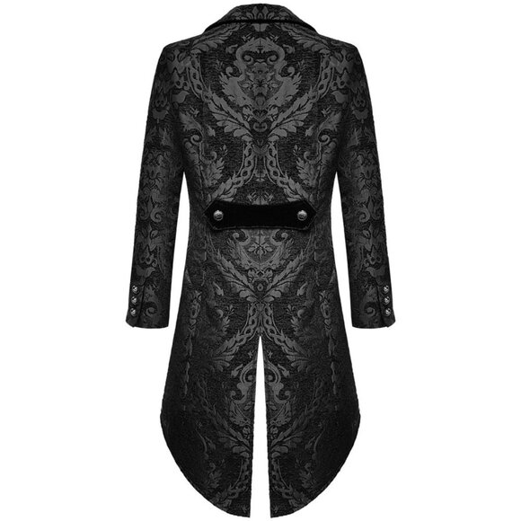 Dark Rock | Jackets & Coats | Mens Gothic Black Brocade Fashion Cavalier Steampunk Tailcoat ...